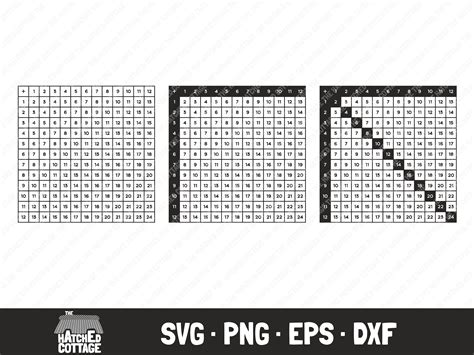 Addition Grid SVG Addition Table Square Cut Files Maths Clip Art Png Eps Dxf Etsy UK