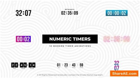 videohive numeric timers free after effects templates after effects intro template shareae