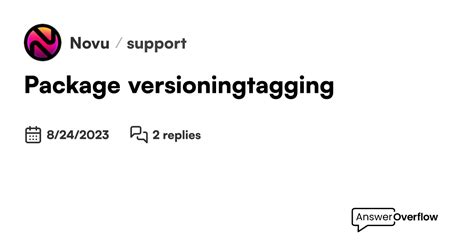 Package Versioningtagging Novu