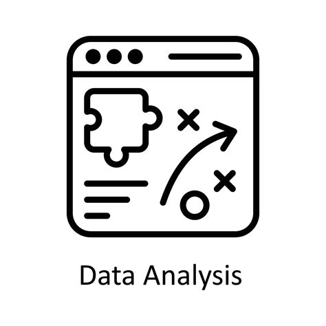 Data Analysis Vector Outline Icon Design Illustration Seo And Web Symbol On White Background