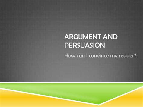 Identify Features Of Persuasive Texts Pptx