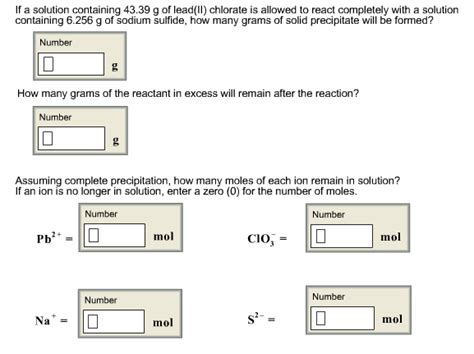 Solved If A Solution Containing 4339 G Of Leadii Chlorate