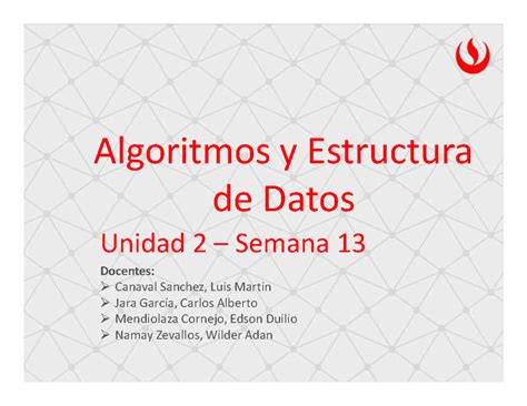 Semana 13 Grafos Unidad 2 Semana 13 Algoritmos Y Estructura De