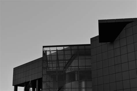 배경 화면 하늘 구형 회색 도시 디자인 Composite Material 정면 탑 블록 시티 콘크리트 상업용 건물 분양 아파트 흑백 사진 혼합 사용