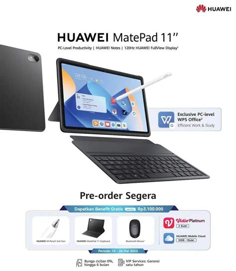 Tablet Rasa PC, Huwaei MatePad 11 2023 Resmi Rilis di I...