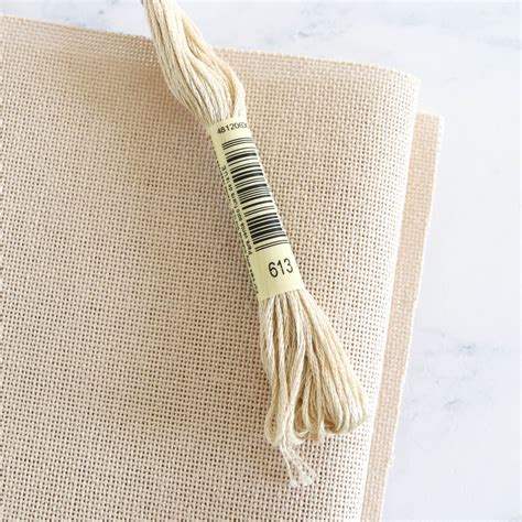 Tea Dyed Evenweave Cross Stitch Fabric 28 Count Stitched Modern
