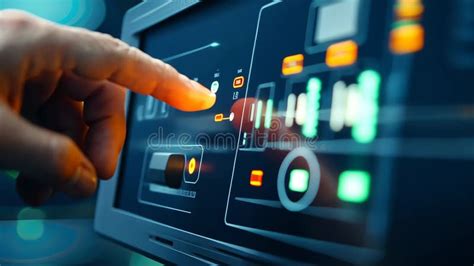 Detailed Digital Interface With Touch Interaction And Vivid Visual Elements Stock Footage