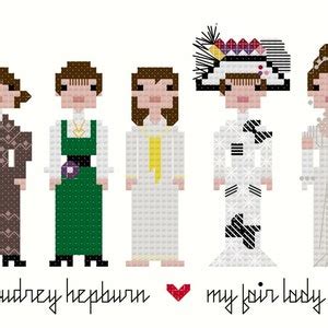 My Fair Lady Outfits Parody Cross Stitch Pattern Pdf Instant Download