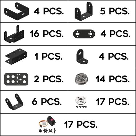 Sunrobotics 17dof Biped Humanoid Robot Chassis Diy Kit With Metal Geared Servo Motors