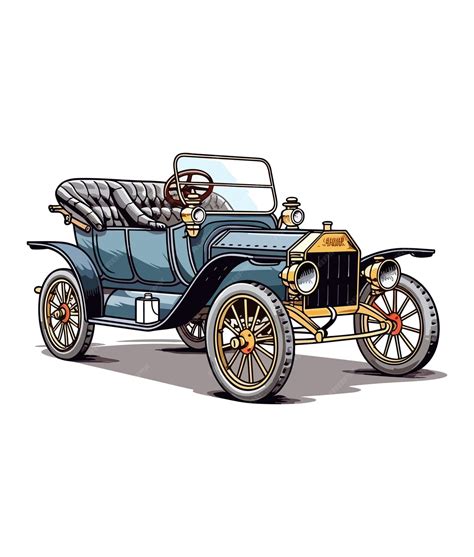 Premium Vector Vector Vintage Classic Car Illustration On White