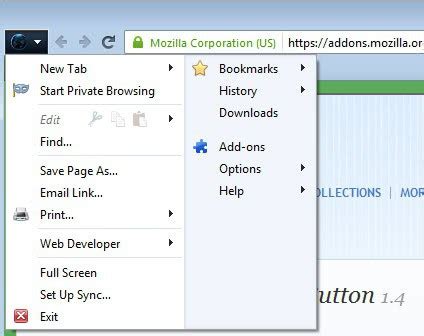 Move The Firefox Button To Another Location In The Browser GHacks Tech News