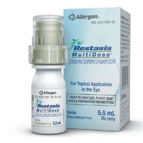 Restasis Cyclosporine Eye Drops Packaging Type Bottle At ₹ 100piece