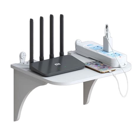 Wifi Router Shelf Modem Holder Tv Box Rack Wall Storage Dvd Player