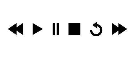 Rewind Play Pause Stop Repeat And Forward Icon Media Player Control Button 50577767 Vector
