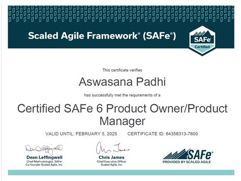 Aswasana Padhi On Linkedin Safeagile Popm Certified