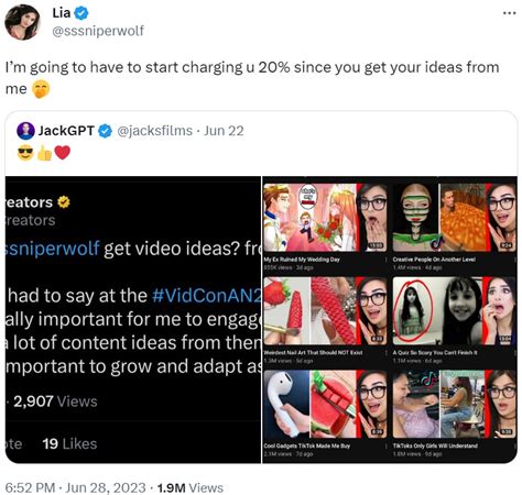 Im Going To Have To Start Charging U 20 Since You Get Your Ideas From