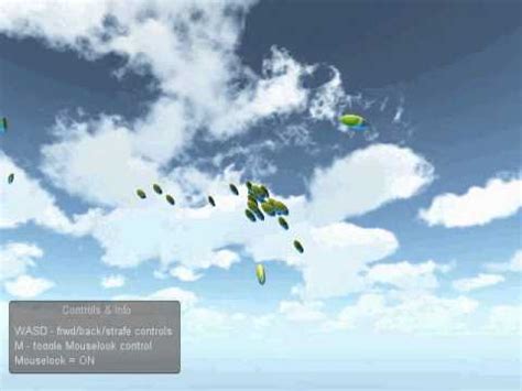 3D Boids Flocking Algorithm Demo Unity 3D YouTube