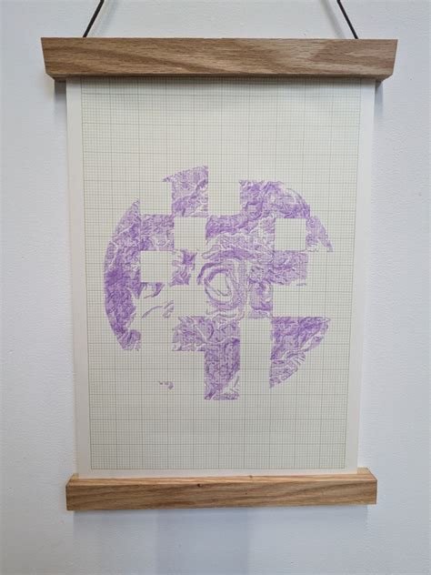 Abstracted Panguna Plotter Drawing On Vintage Graph Paper Lifewinning