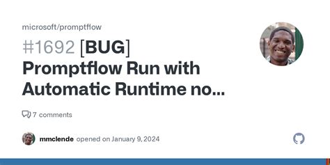 Bug Promptflow Run With Automatic Runtime Not Working For