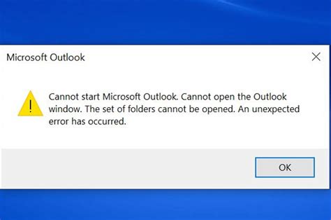 Cách Fix Sửa Lỗi An Unexpected Error Has Occurred Outlook