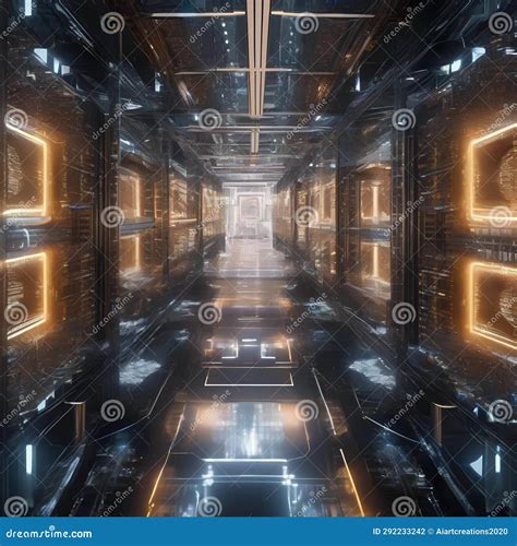 A Computer Generated Visualization Of A Quantum Computer Processing