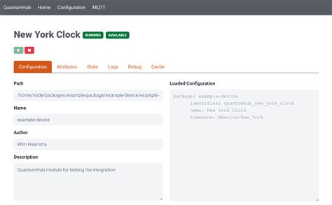 Webinterface Quantumhub
