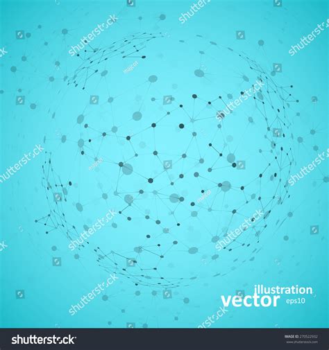 Molecular Structure Network Connection Abstract Vector Stock Vector