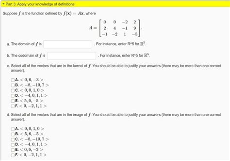 Solved Points Part Basic Properties Of Linear Chegg