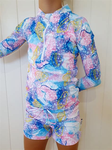 Girls Swim Shorts With Tie Shelly Beach Tribe Tropical