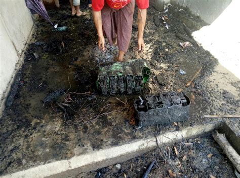 နောင်းမီကျေးရွာ၌ ဆိုလာပြားနှင့် ဘတ္ထရီအားသွင်းထားရာမှ အပူလွန်ကဲပြီး လူနေအိမ်အပေါ်ထပ် တစ်ထပ