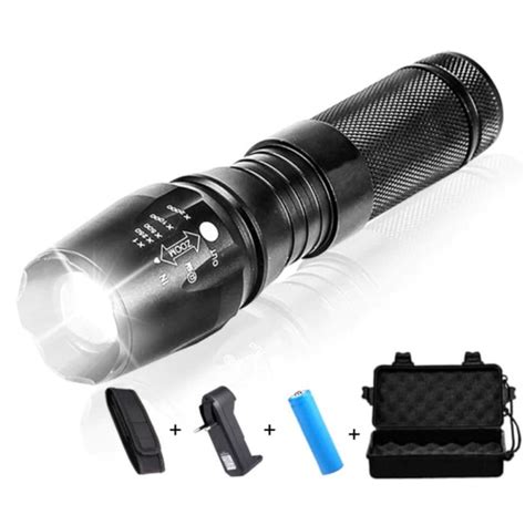 Jual Senter Tactical LED Cree XML T6 3000 Lumens Baterai Charger