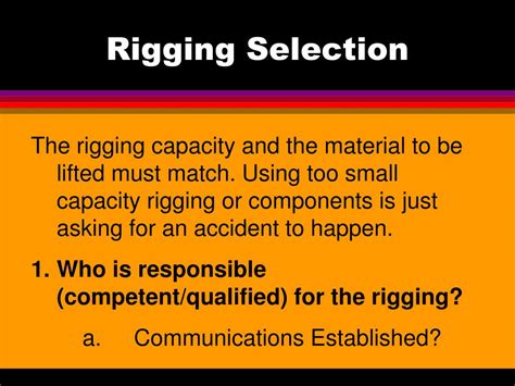 PPT Safe Rigging Practices PowerPoint Presentation Free Download ID