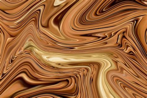 Swirly 패턴으로 갈색과 금색 배경 프리미엄 사진