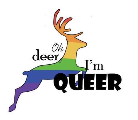 Oh Deer Im Queer Lgbtq Pride Sticker Etsy