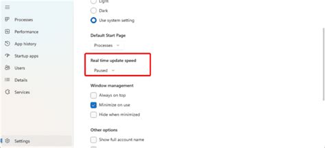how to pause or stop windows 11 task manager process updates