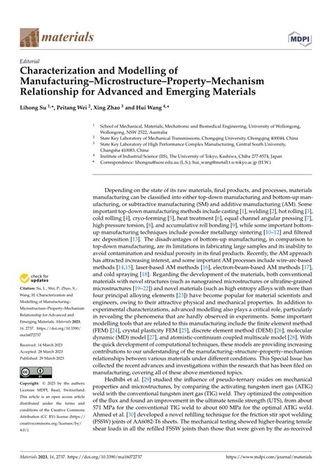 Pdf Characterization And Modelling Of Manufacturingmicrostructure