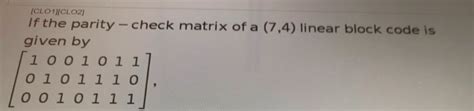 Solved 1assuming Single Error Generate Syndrom Table2if