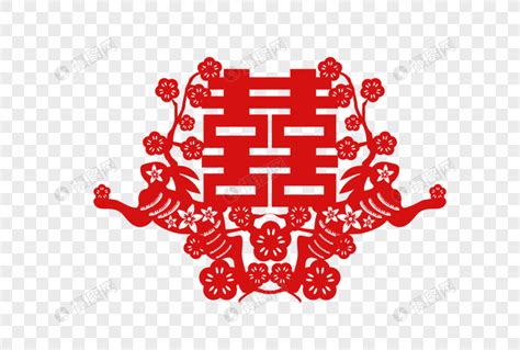 2023兔年新年創意紅色喜字兔子窗花剪紙圖片素材 Psd圖片尺寸5000 × 3333px 高清圖案402416640