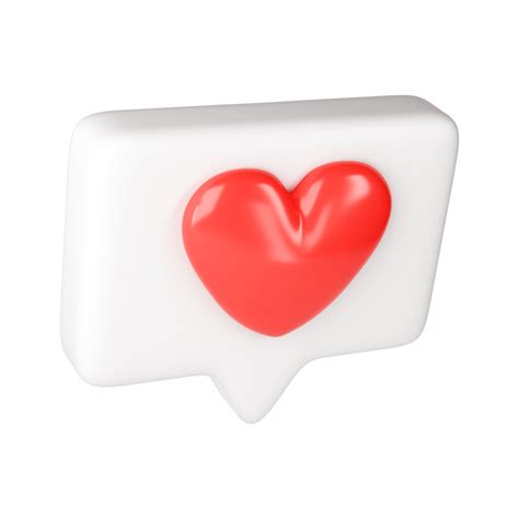 3d White Frame With Heart And Love Emoji Social Media Online Platform