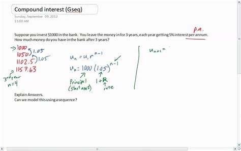 Compounding Interest And Other Geometric Sequence Word Problems Youtube