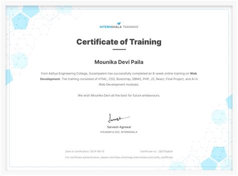 mounika devi paila on linkedin internshala webdevelopment