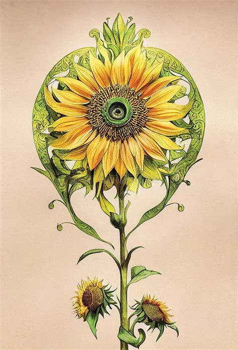 Sunflower Art Ai Stock Illustrations 2578 Sunflower Art Ai Stock