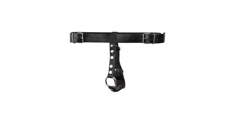 Leather Harness Spartacus With Butt Plug And Cock Ring In Stock