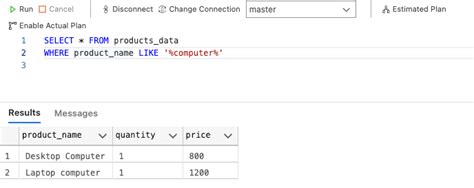 Поиск подстроки в Sql