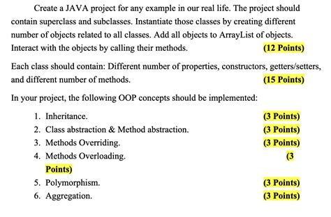Solved A Create A JAVA Project For Any Example In Our Real Chegg Com