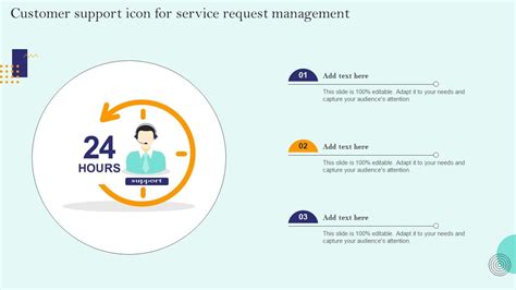Customer Support Icon For Service Request Management Ppt Example