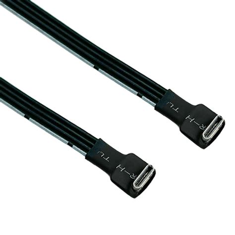 Angled USB C To USB Type C Male Data Transfer Flat Cable For Mobile Devices Walmart Com