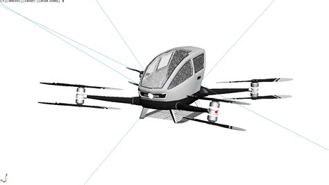 Futuristic Quadcopter Drone Model Model Turbosquid 2204408