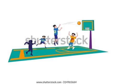 Basketball Game Concept Editable Clip Art Stock Vector Royalty Free