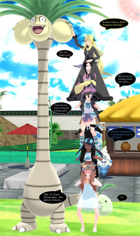 Pokemon Girls Reach Alolan Exeggutor By Shoulderridelife On Deviantart